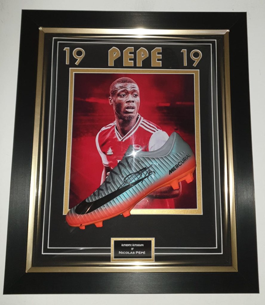 Pepe Arsenal Signed Football Boot Framed – Experience Epic