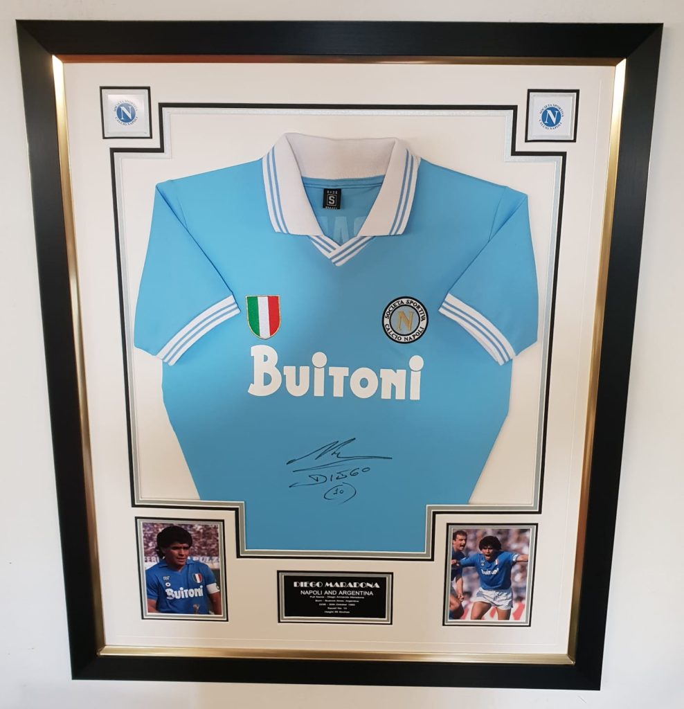 Diego Maradona Signed Napoli Shirt Framed – Experience Epic
