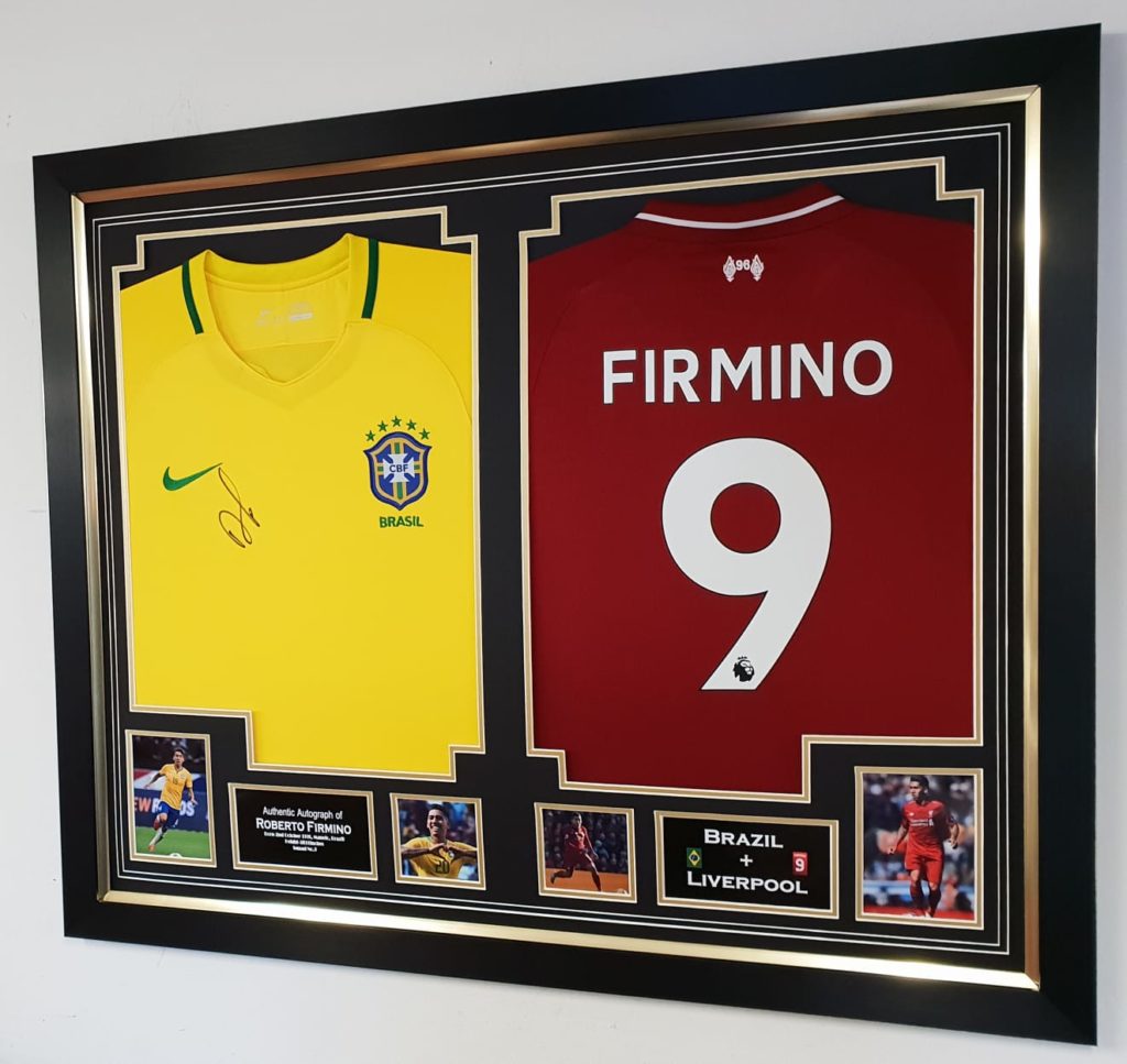 Roberto Firmino Signed Brazil Football Shirt Framed with Liverpool FC ...