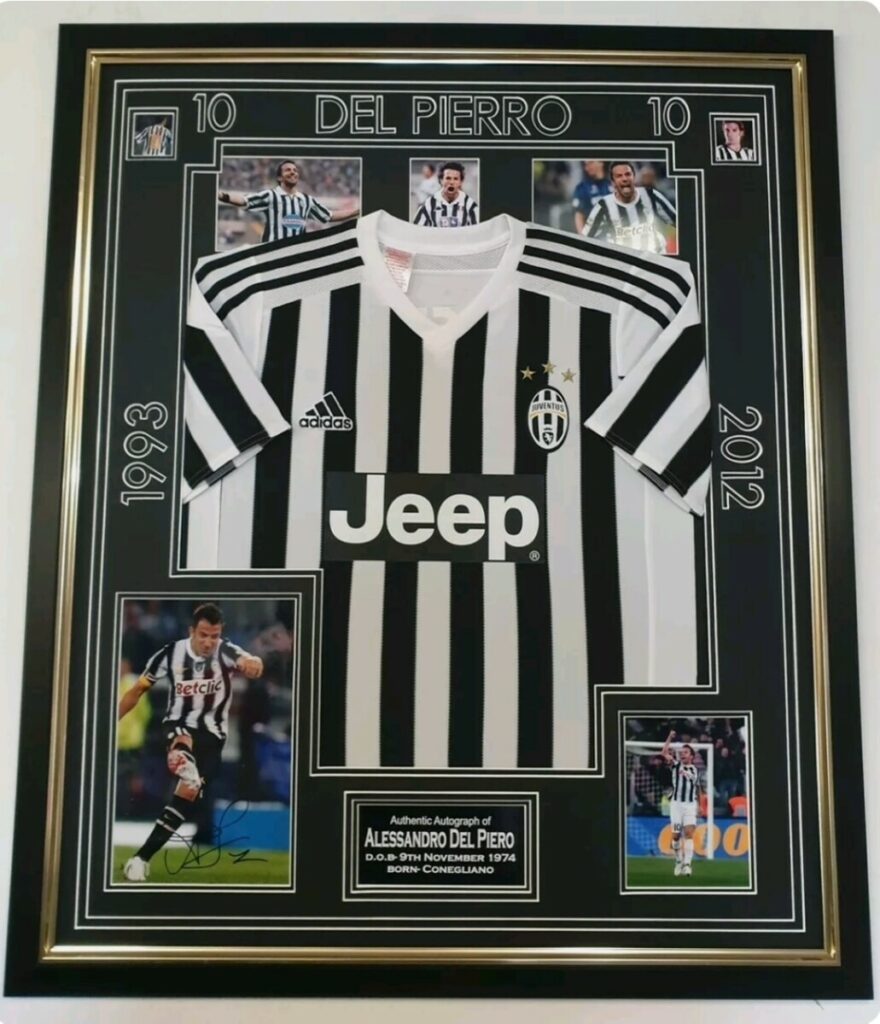 Alessandro Del Piero Signed Photo Juventus Football Shirt Framed ...