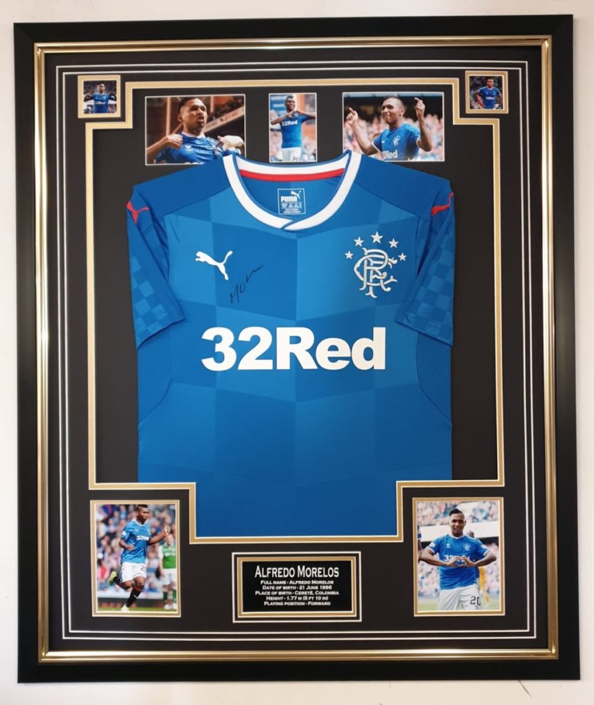 Morelos Signed Rangers FC Shirt Framed – Experience Epic
