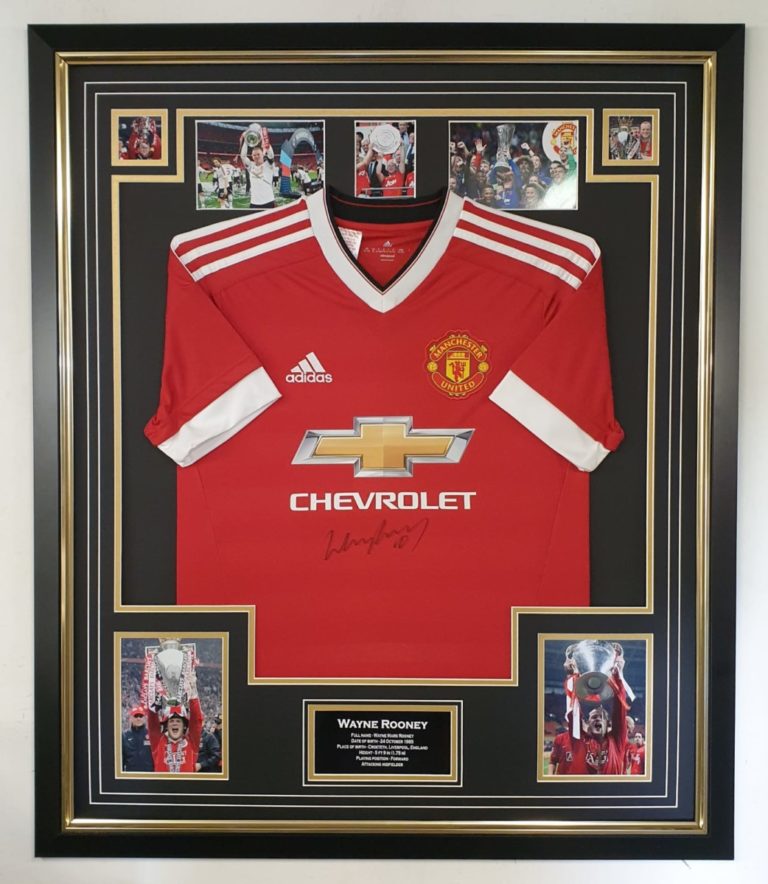 Wayne Rooney signed Manchester United shirt framed – Experience Epic