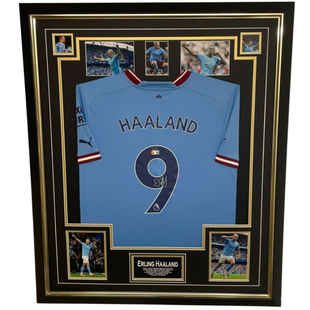 Erling Haaland Manchester City Signed Shirt Framed – Experience Epic